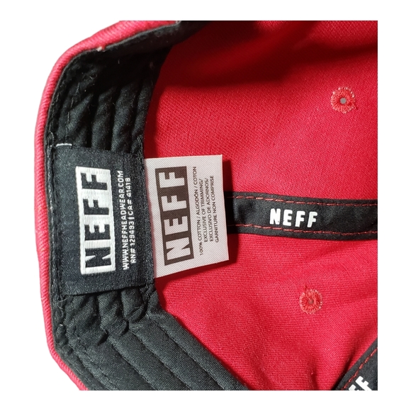Neff | Accessories | Neff Custom Goods Braving The Elements Red Black Snapback Hat Cap | Poshmark